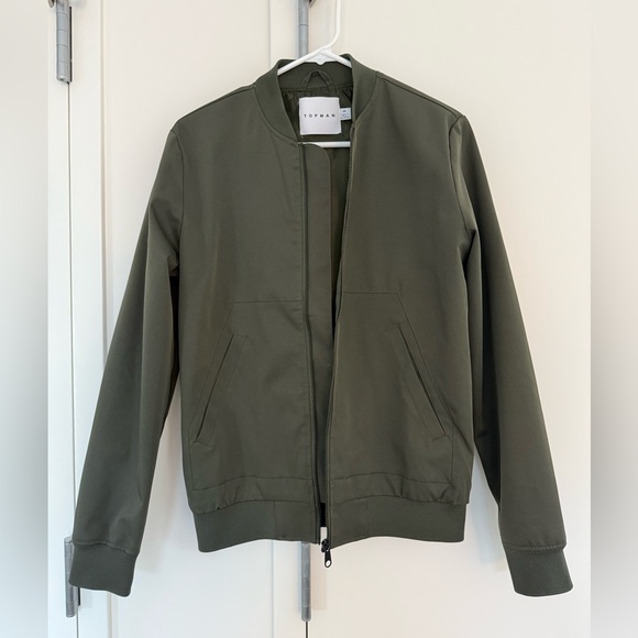 Topman | Jackets & Coats | Topman Khaki Bomber Jacket | Poshmark